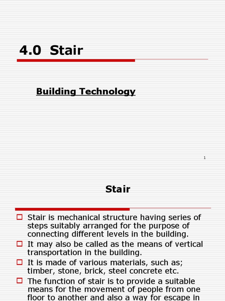 Chapter 4 Stair | PDF | Stairs | Architectural Elements