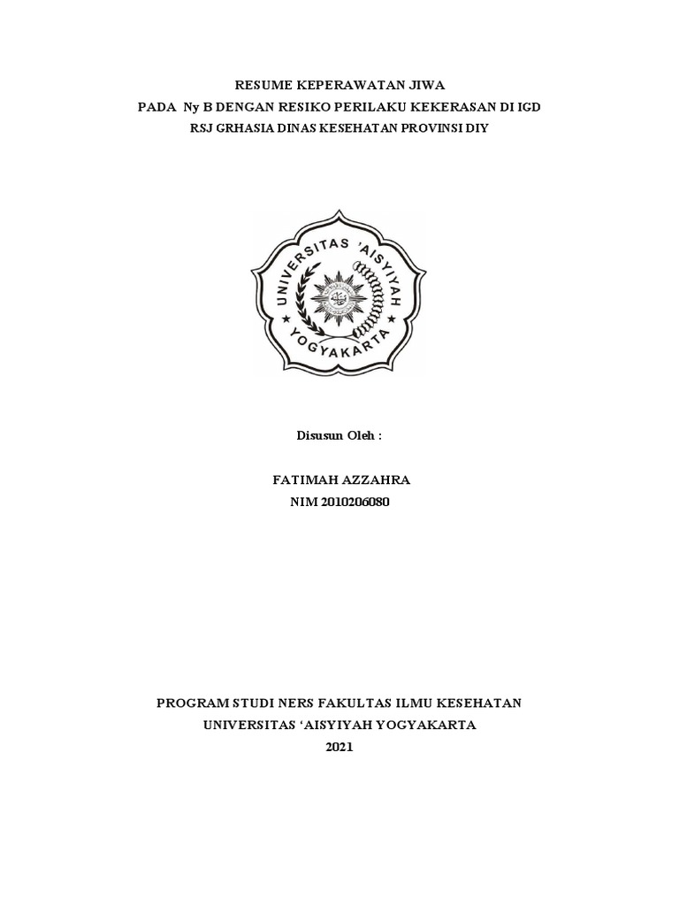 Resume Keperawatan Jiwa RPK | PDF