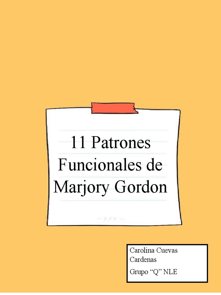 11 Patrones Funcionales de Marjory Gordon | PDF | Estrés (biología) | Dieta