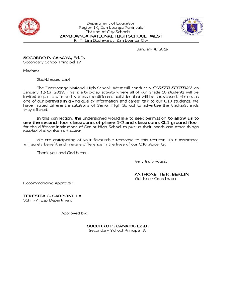 Career Fiesta Letter | PDF