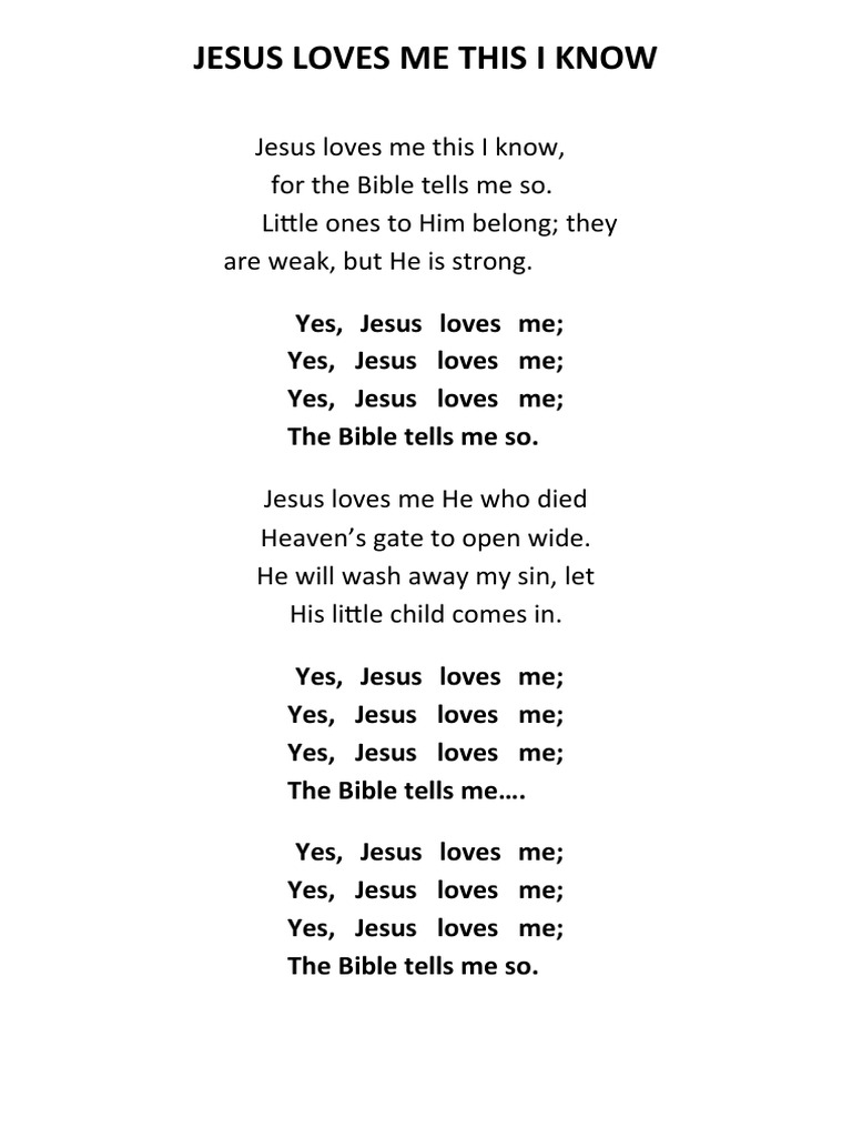 Jesus Loves Me Lyrics and Meaning | PDF
