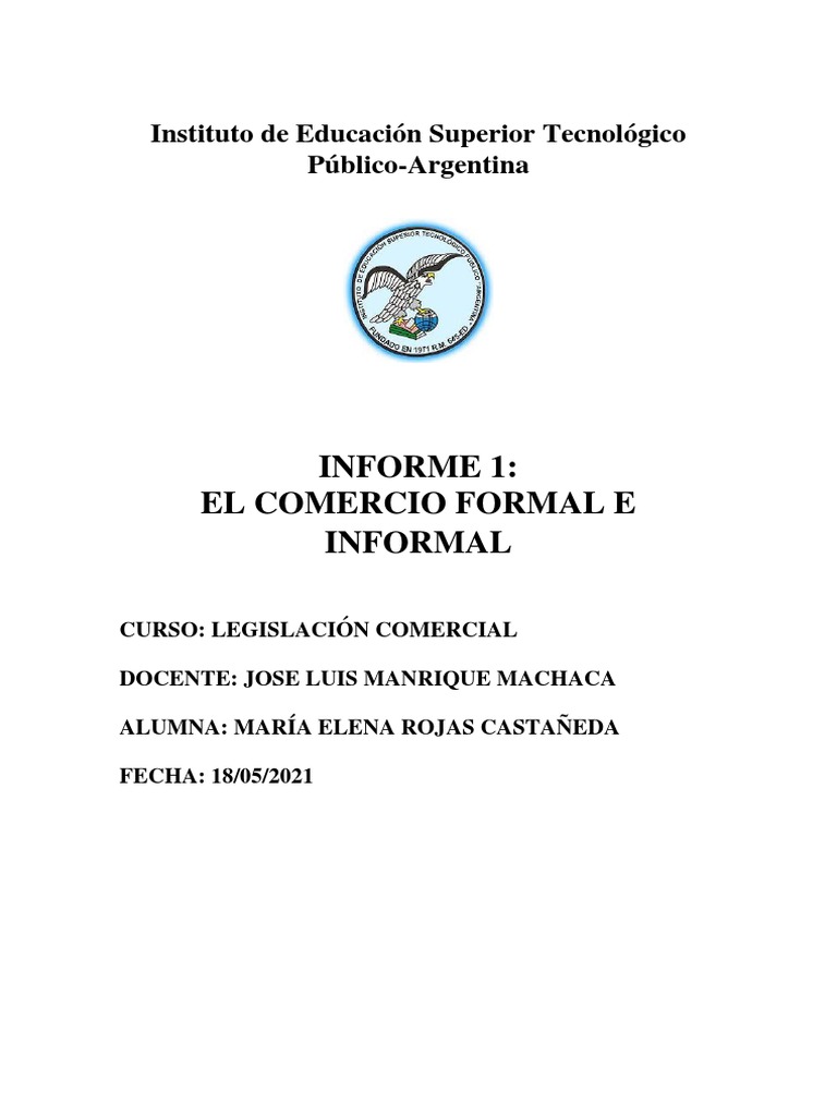 Comercio Formal e Informal | PDF | Defensa Civil | Multa (pena)