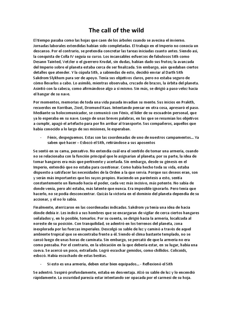 The Call of The Wild | PDF