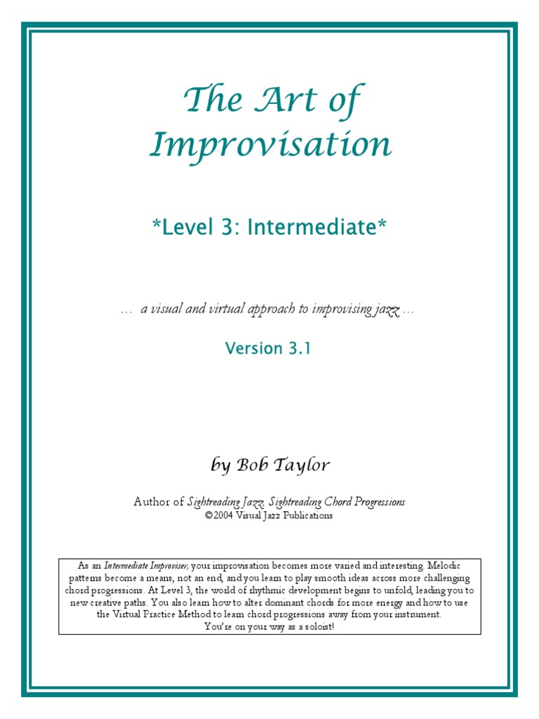 The Art of Improvisation: Level 3: Intermediate | PDF | Minor Scale ...