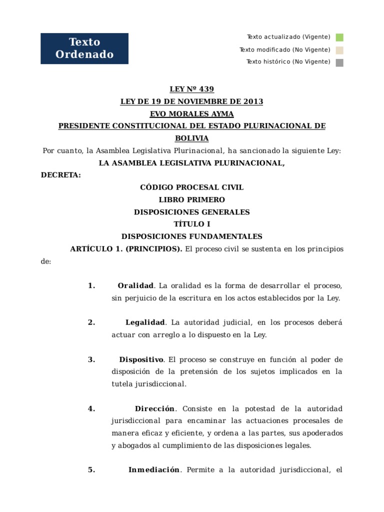 Codigo Procesal Civil Actualizado | PDF | Ley procesal | Jurisdicción