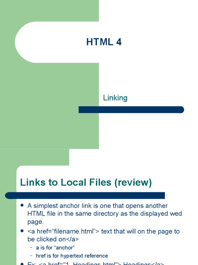 4 Linking | PDF | Hyperlink | World Wide Web
