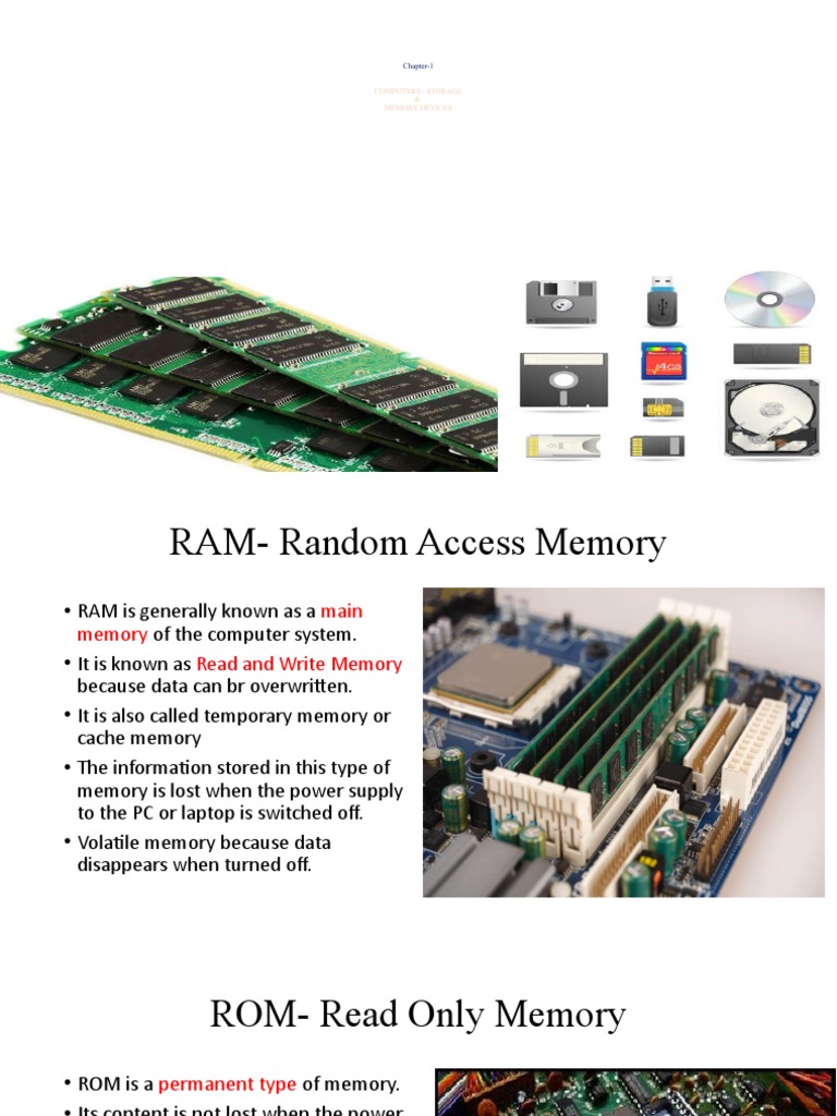 Computers Storage And Memory Devices Chapter 1 Pdf Computer Data Storage Compact Disc