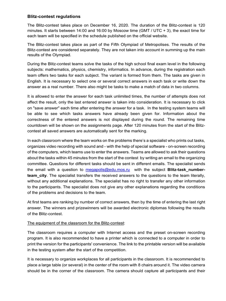 Blitz Regulations Teams en | PDF | Internet | Information Age