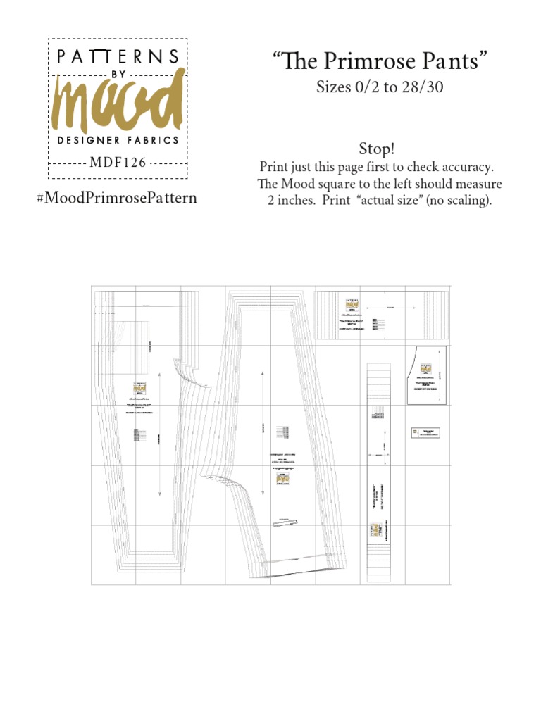 MDF126 Primrose Pattern | Download Free PDF | Clothing