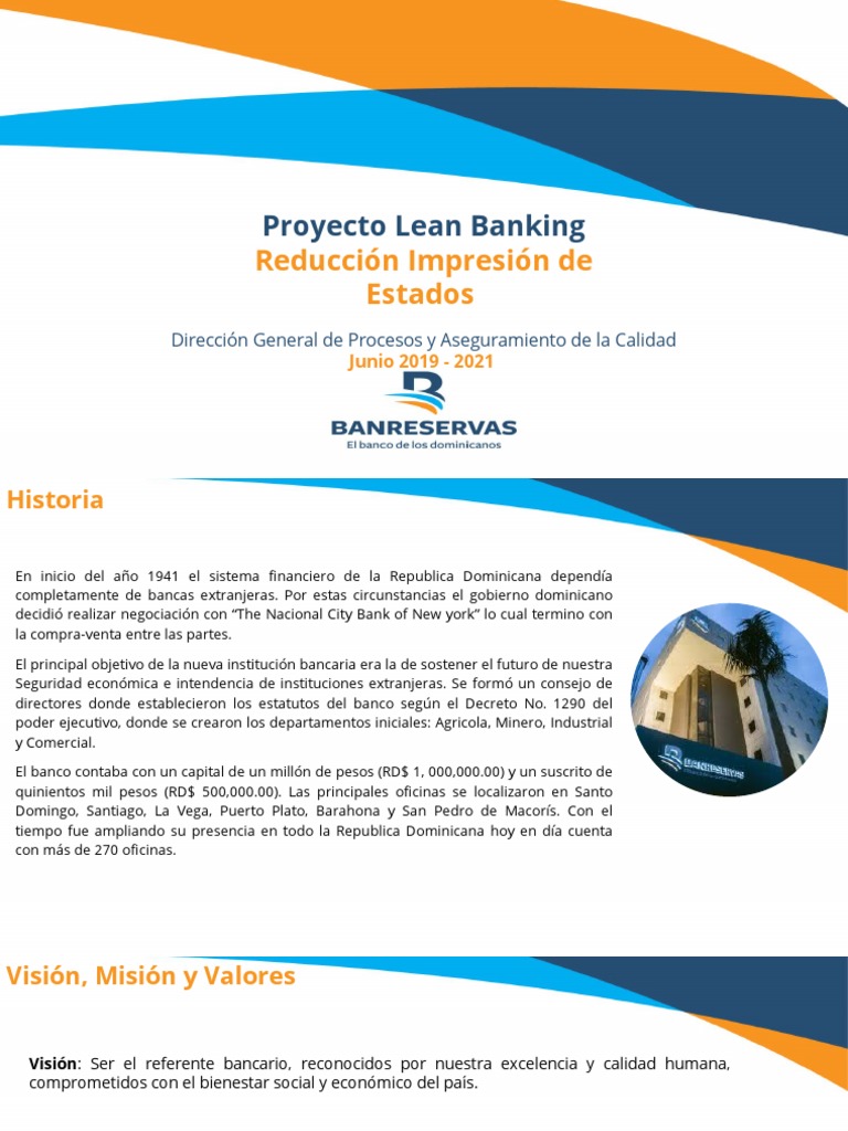 Presentacion Lean Banking - Estados v2 | PDF | República Dominicana ...