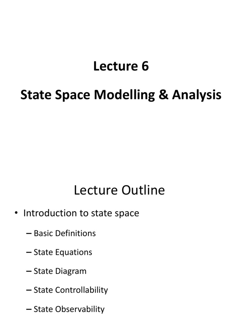State Space Modelling Overview | PDF | Mathematics | Control Theory