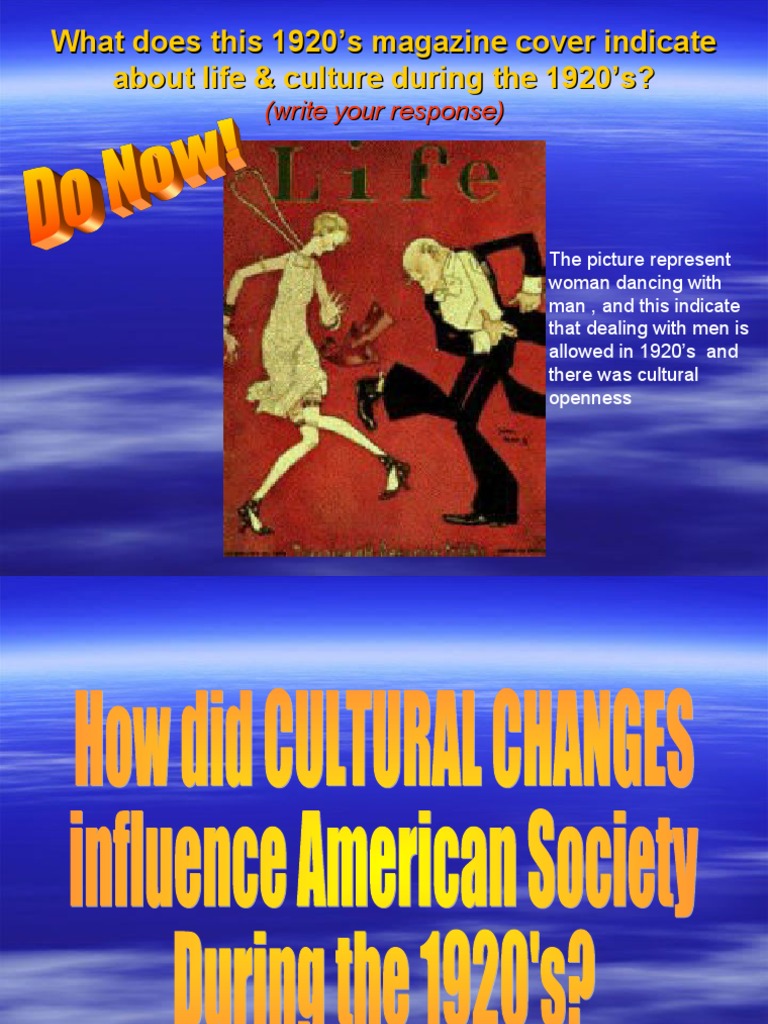 Cultural Changes in The 20s | PDF | Car | Prohibition