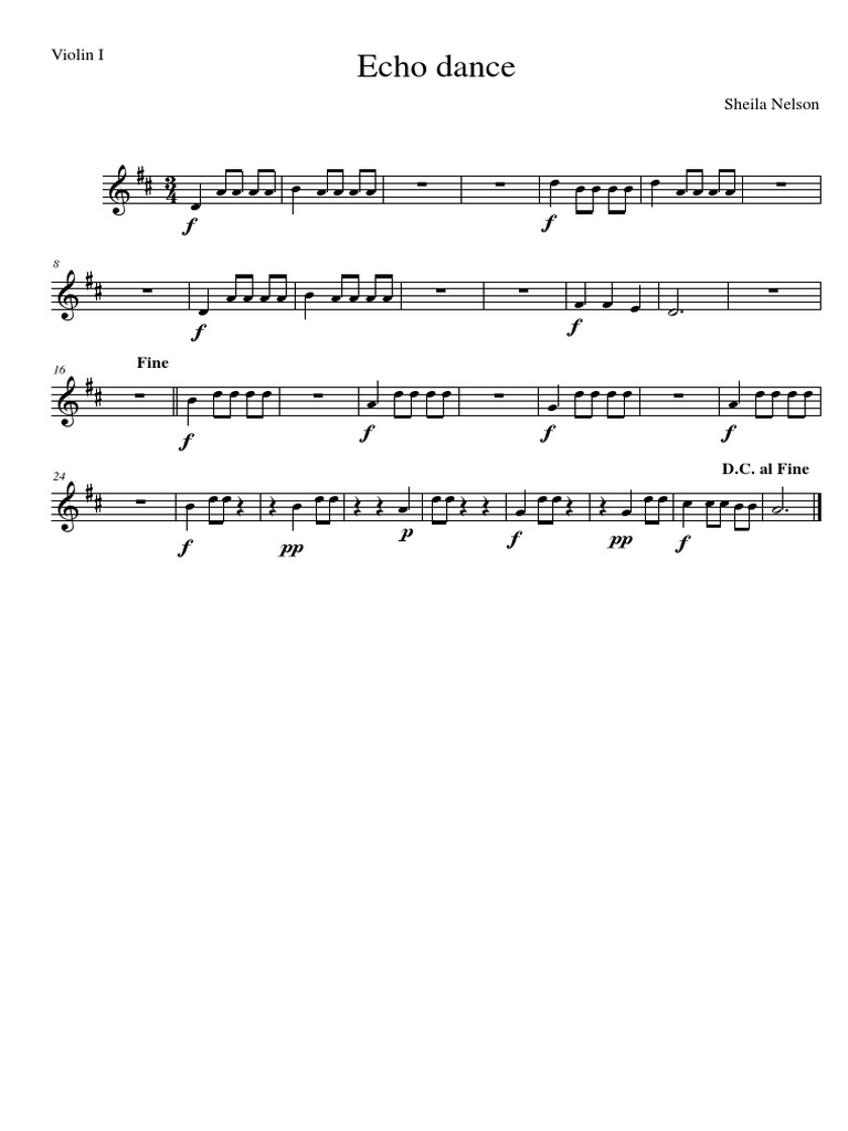 Echo Dance Paterna - Violin I.musx | PDF
