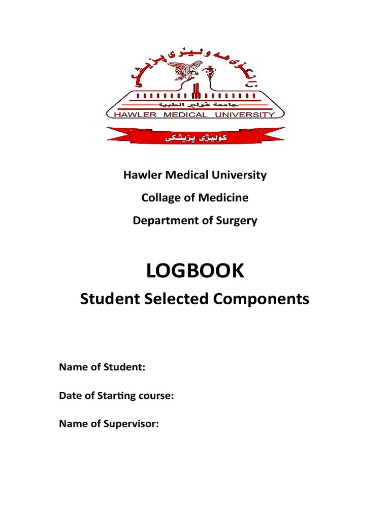 Student Surgery Logbook and Clinical Placement Schedule from Hawler ...