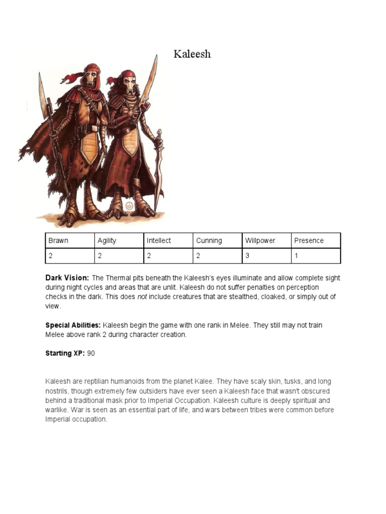 Kaleesh Template | PDF | Deities