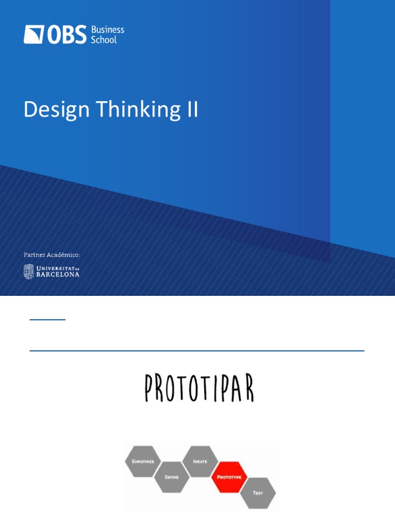 VC3. OBS Design Thinking. Prototipar y Evaluar | PDF | Aplicación movil | Diseño