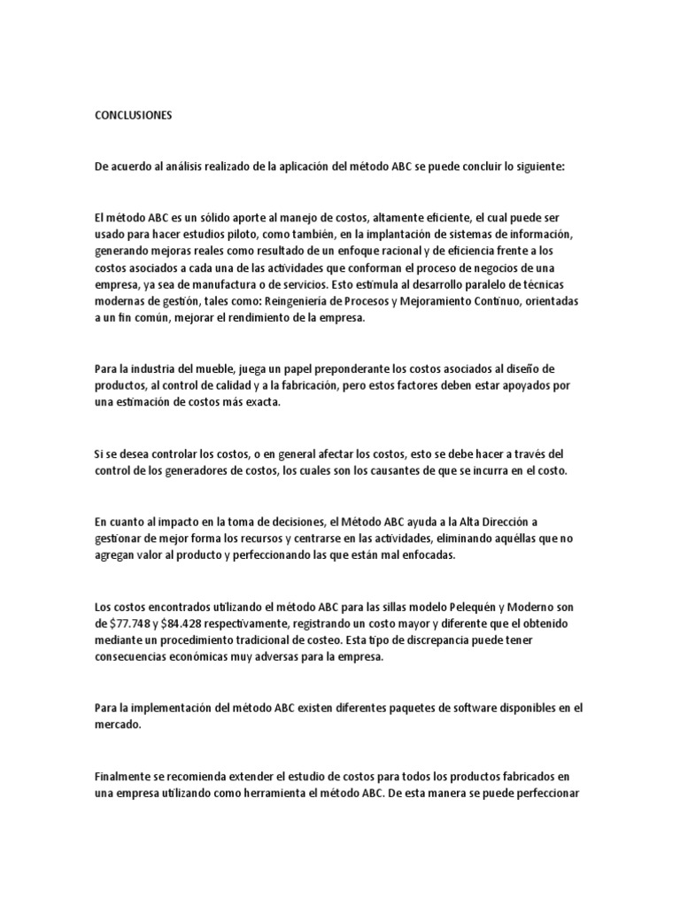 Conclusion ABC | PDF