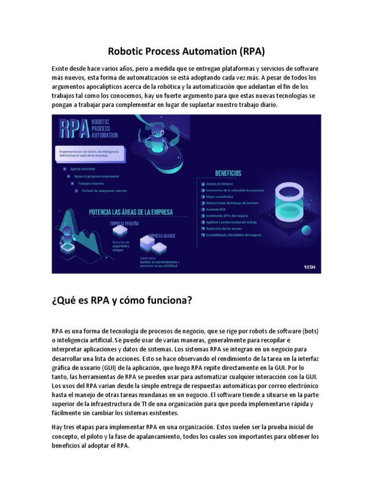 Robotic Process Automation | PDF