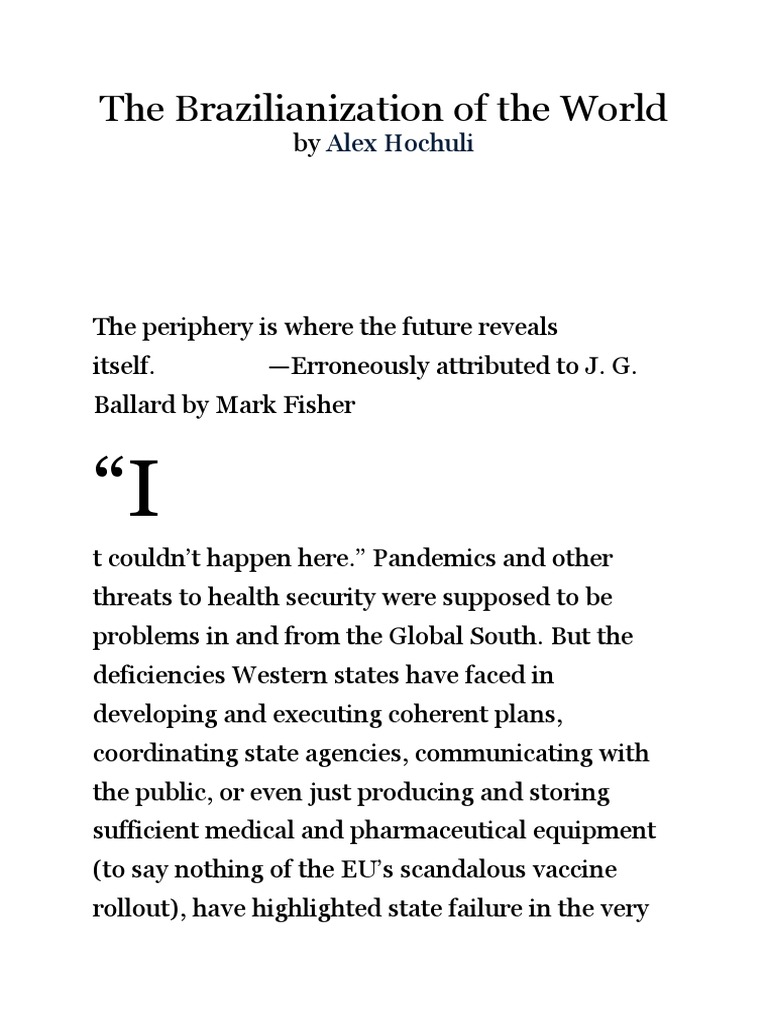 The Brazilianization of The World - Alex Hochuli | PDF | Capitalism ...