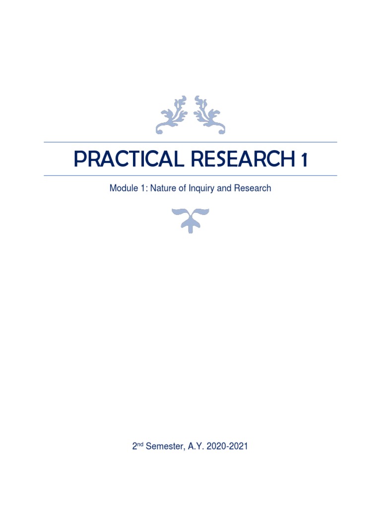 Module 1-Nature of Inquiry & Research | PDF | Qualitative Research ...