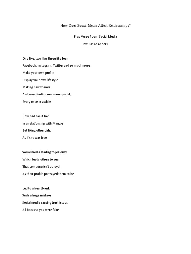 Social Media Poem | PDF