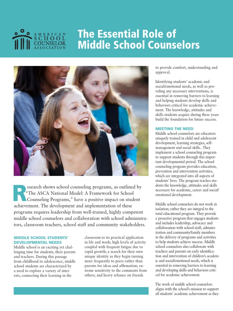 Morgan Grossnickle - School Counselor - Asca - The Essential Role of ...