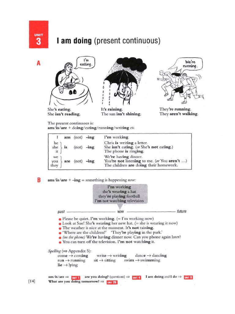 Present Continuous (Grammar in Use) | PDF | Language Arts & Discipline