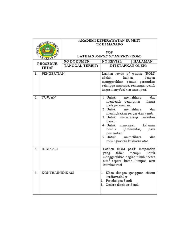 SOP-ROM PASIF Ok | PDF