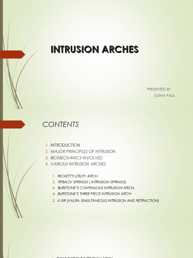 Intrusion Arch | PDF | Dentistry Branches | Tooth