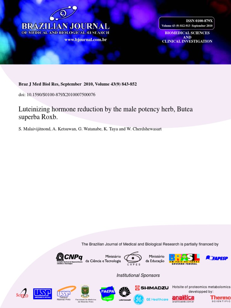 Butea Superba's Impact on Testosterone Levels | PDF | Luteinizing ...