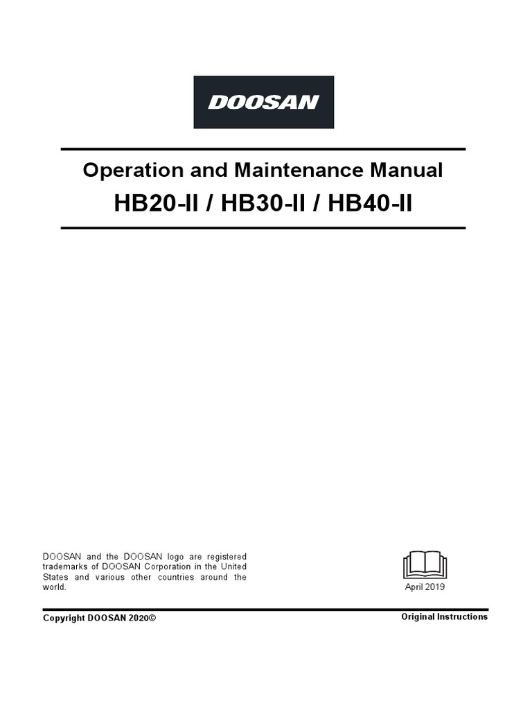 HB20-II / HB30-II / HB40-II: Operation and Maintenance Manual | PDF ...