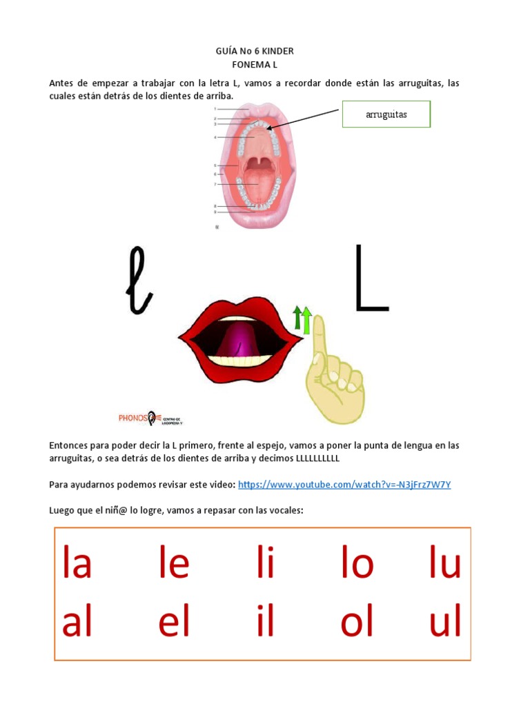 GUIA 6 Fonema L | PDF