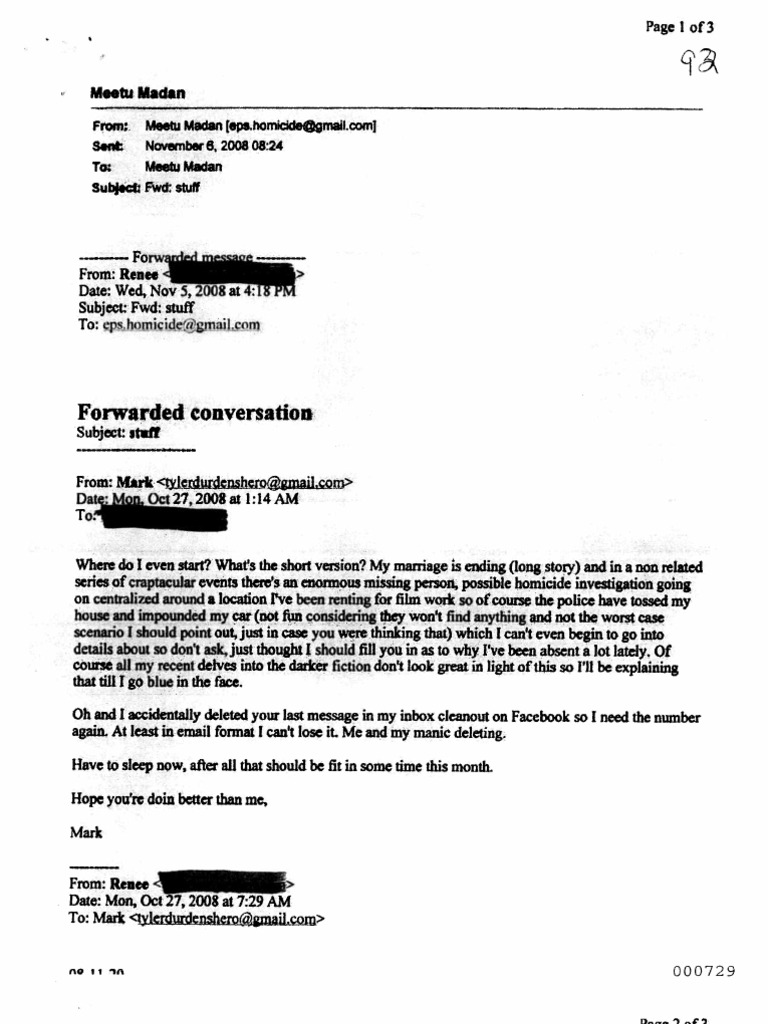 E-Mail Exchange Between Mark Twitchell and A Facebook Friend | PDF