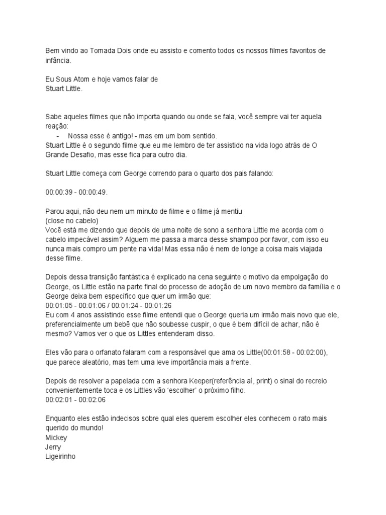 Stuart Little | PDF | Gatos | Família