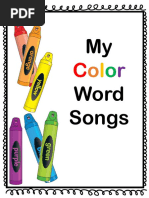 Color Word Songs for Kids | PDF