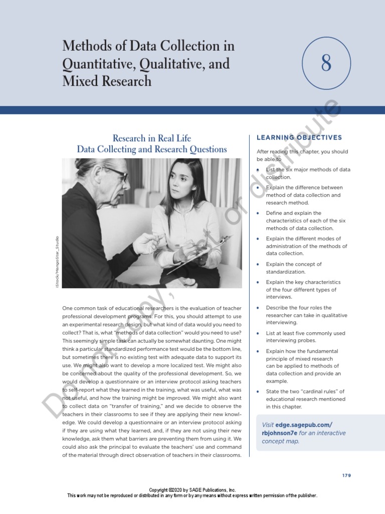 Post, or Distribute: Methods of Data Collection in Quantitative ...