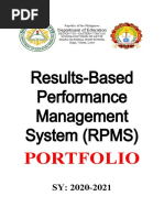 Rpms Portfolio Sample 2 | PDF | Lesson Plan | Teachers