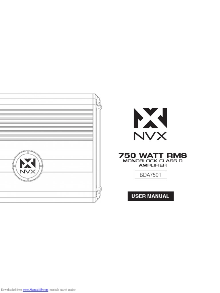 750 Watt RMS: User Manual | PDF | Amplifier | Decibel