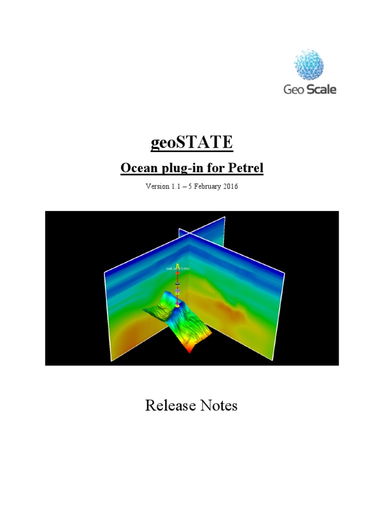 geoSTATE 1.1 Ocean For Petrel - Release Notes | PDF | Copyright | Trademark