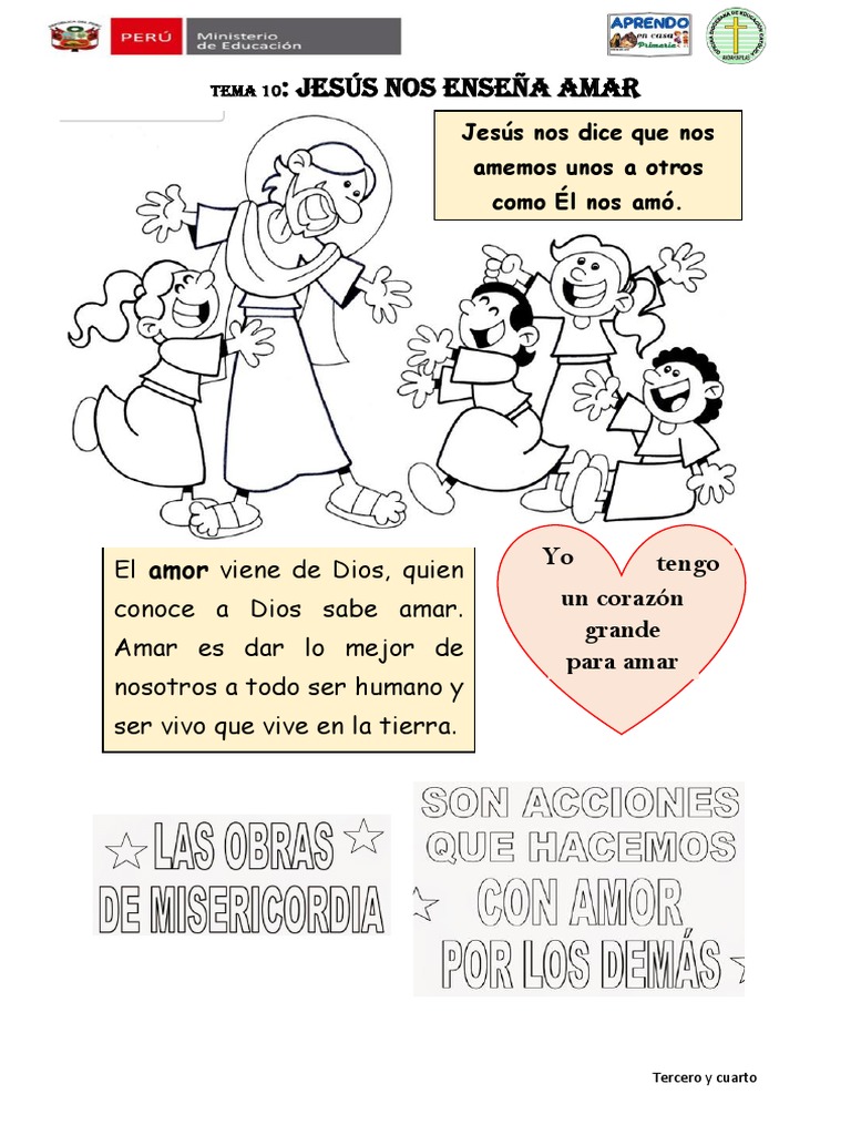T 10 3° y 4° JESUS NOS ENSEÑA AMAR | PDF | Amor | Oración