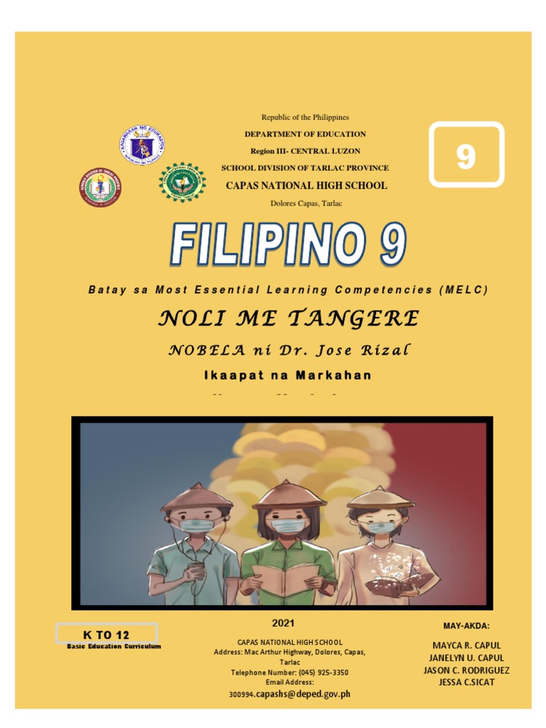 Filipino 9 Fourth Quarter Module Noli Me Tangere | PDF