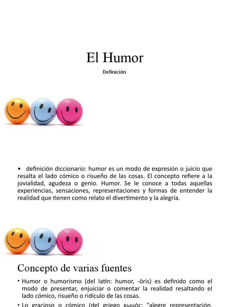 El Humor Definicion | PDF | Humor