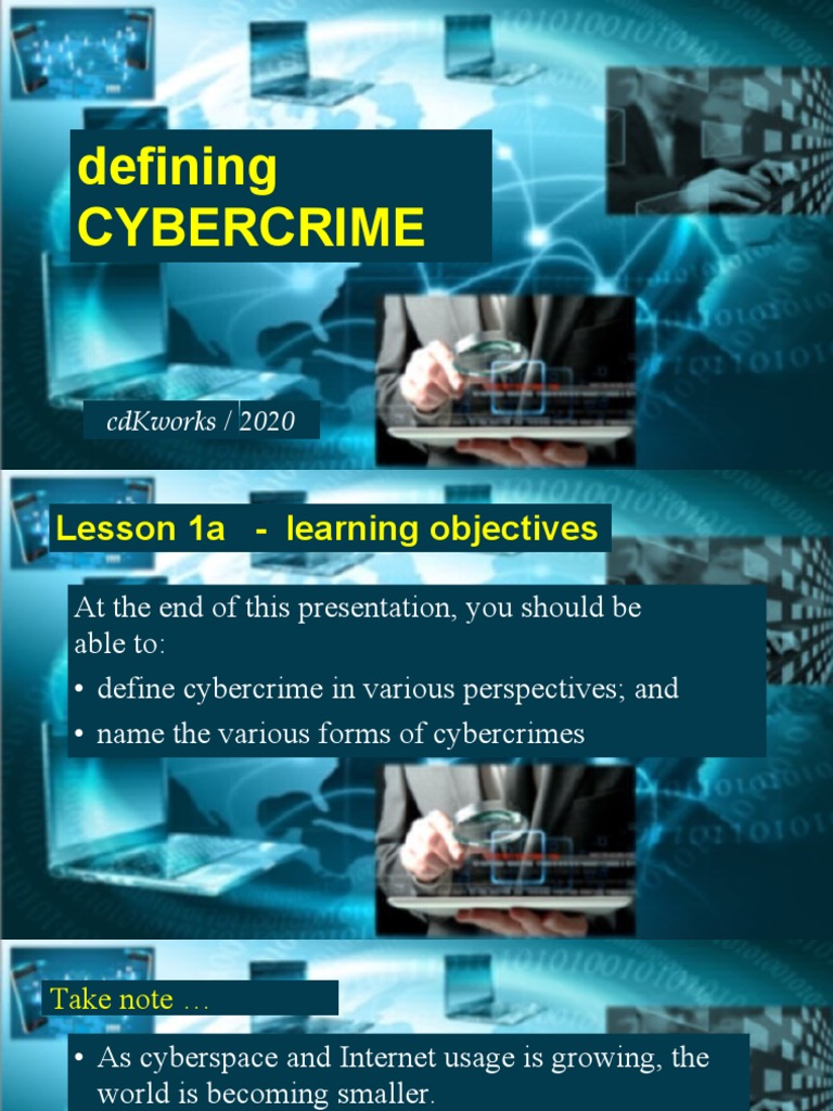Lesson1a-Cybercrime Defintion | PDF | Computers