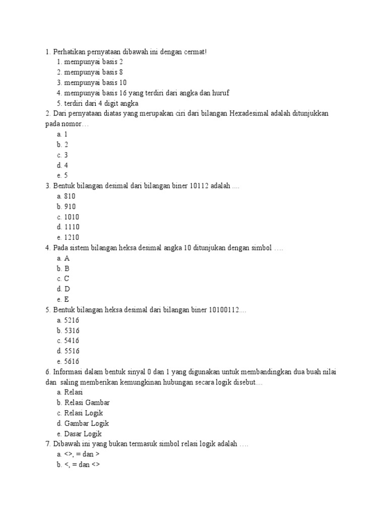 Soal PAT X TKJ - SISKOM 2021 | PDF
