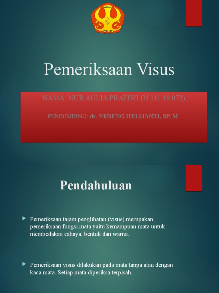 Pemeriksaan Visus: Panduan Lengkap | PDF | Sains & Matematika