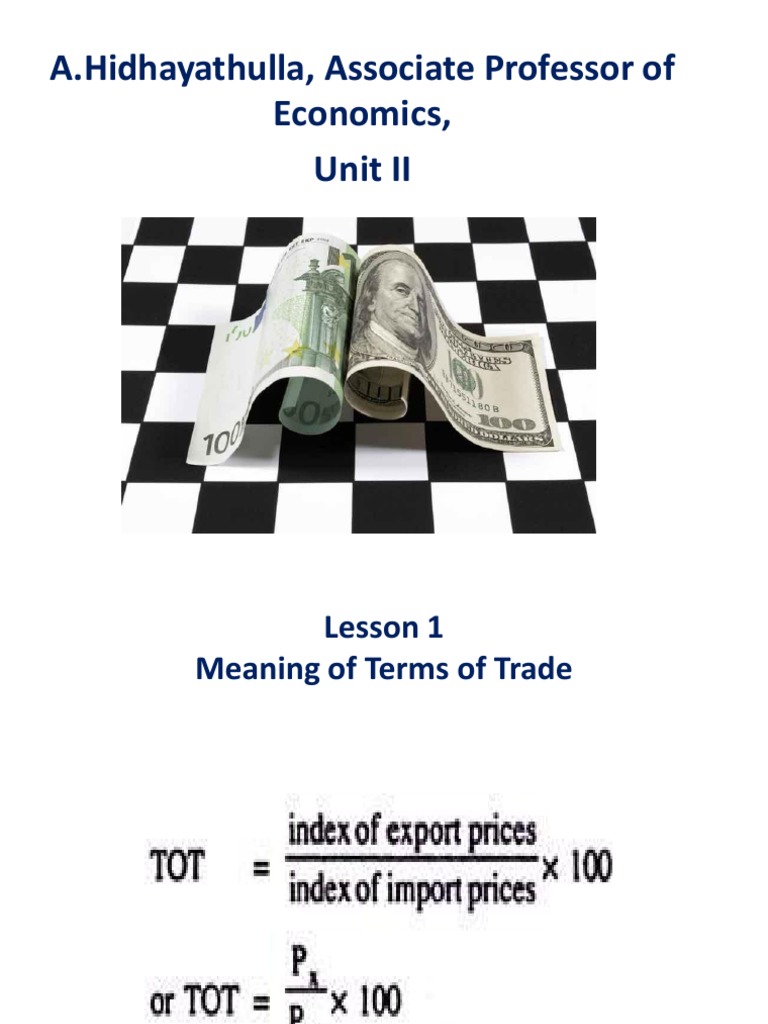Understanding the Key Concepts and Factors Influencing Terms of Trade ...