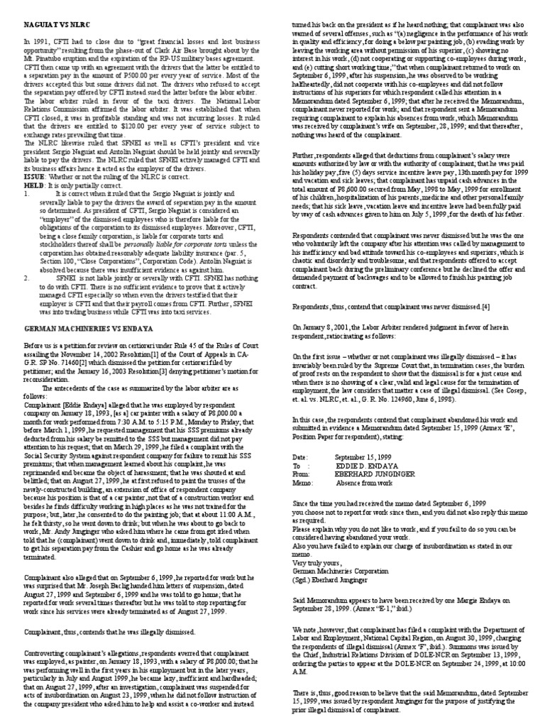 NAGUIAT VS NLRC Cases | PDF | Appeal | Certiorari