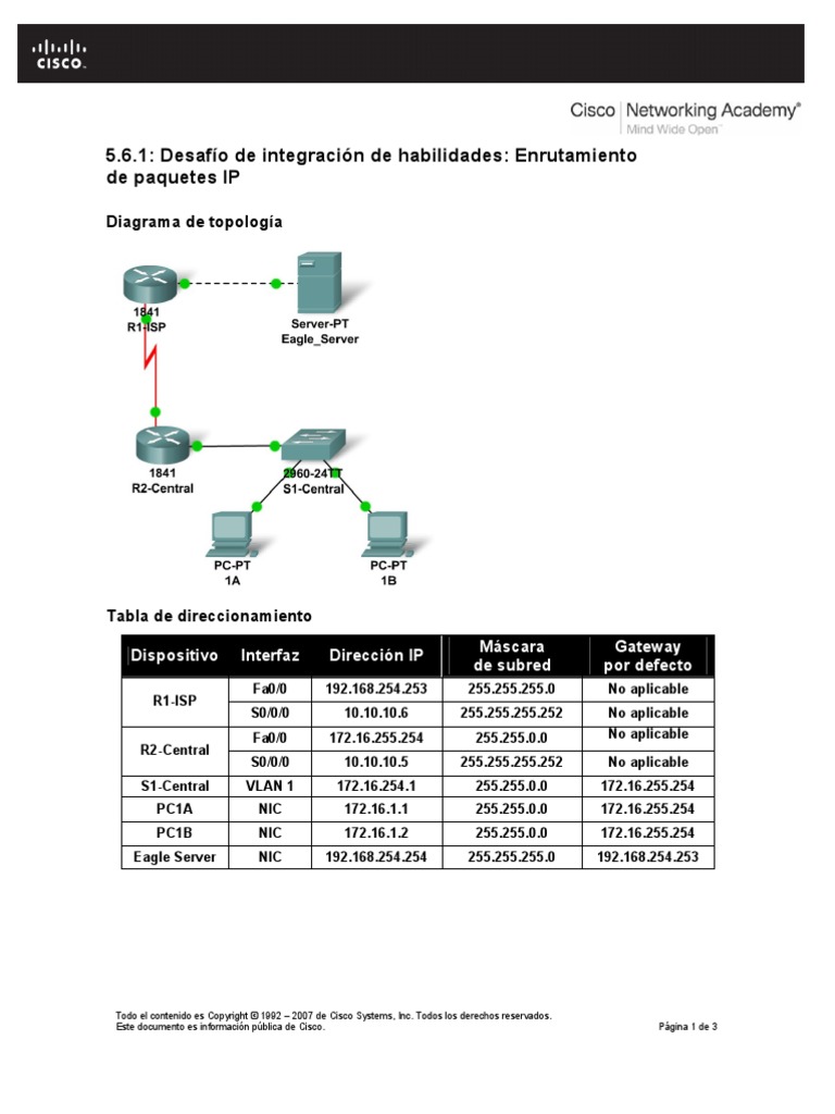 Desafio De Enrutamiento Pdf Enrutador Computación Protocolos De