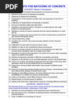 Concrete Batching Plant Inspection Checklist PDF | PDF | Concrete ...