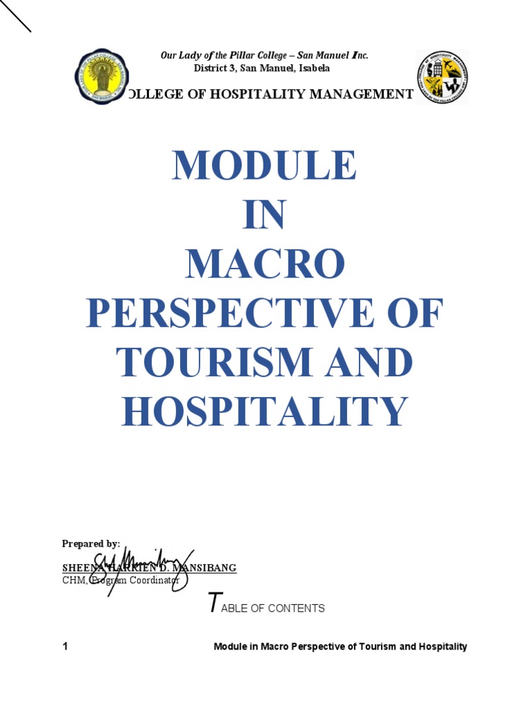 Module Prelim To Finals | PDF | Tourism | Balance Of Payments